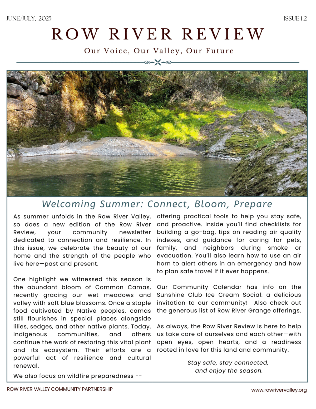 RR REVIEW EDITIONS - Row River Valley Community Partnership (501c3)